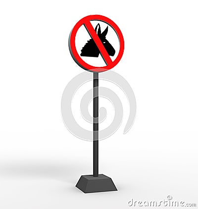 No Donkey Sign Royalty-Free Stock Photography | CartoonDealer.com #13159811
