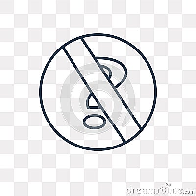 No Doubt Vector Icon Isolated On Transparent Background, Linear ...