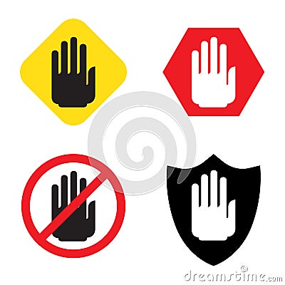 No Entry Hand Sign Royalty-Free Cartoon | CartoonDealer.com #57547892