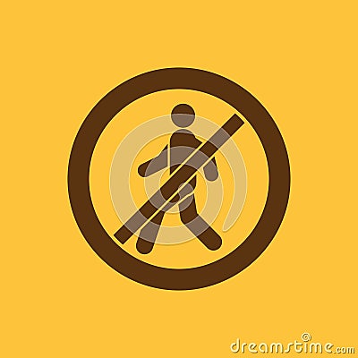 The No Entry Icon. Disallowed And Danger, Warning Symbol. Flat Royalty ...