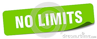 No Limits Sticker. No Limits Label Cartoon Vector | CartoonDealer.com ...