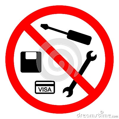 No Metal Objects Or Magnetic Media Symbol Sign, Vector Illustration ...