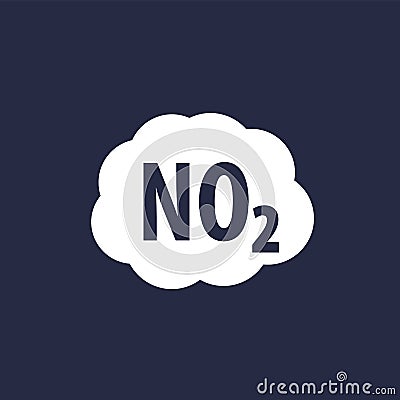 NO2, Nitrogen Dioxide Gas Icon Vector Illustration | CartoonDealer.com ...