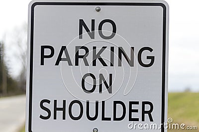 No Parking On Shoulder Sign Stock Photo | CartoonDealer.com #89167242