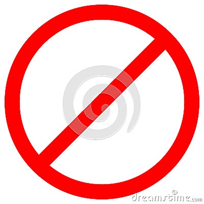 No Sign Empty Red Crossed Out Circle,Not Allowed Sign,Blank Prohibiting ...