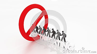 No Tailgating Sign With People Violating It Cybersecurity Concep Stock ...