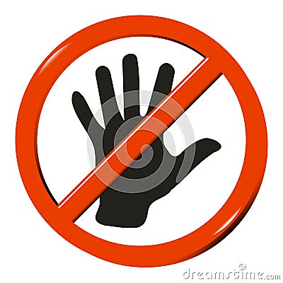 No Touching Royalty Free Stock Photography - Image: 8262087