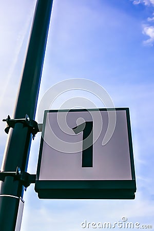 No.1 Train Platform Sign Stock Image | CartoonDealer.com #95957719