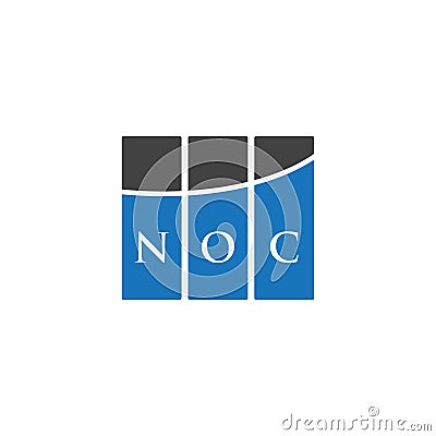 NOC Letter Logo Design On WHITE Background. NOC Creative Initials ...