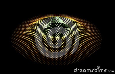 Node Surface Sea Dot Wave Glowing Stream. Drip Drop Data Information ...