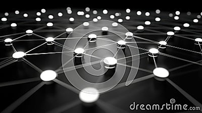 Nodes Connect, Network Visualization, Abstract Interconnection, System Design, Global Network ...