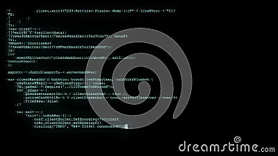 Noisy Distorted Glitched Fast Long Scrolling Programming Security Hacking Code Data Flow Stream ...