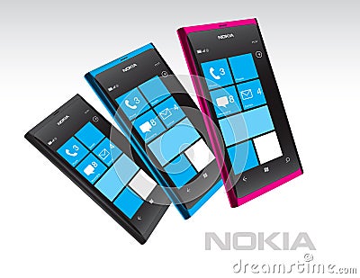 Nokia Lumia Windows Phones In Color Editorial Photography - Image: 21763257