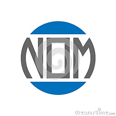 NOM Letter Logo Design On White Background. NOM Creative Initials ...