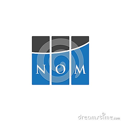 NOM Letter Logo Design On WHITE Background. NOM Creative Initials ...
