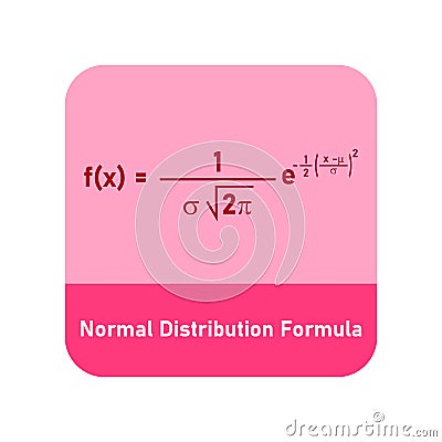 Normal Distribution Formula In Probability. Cartoon Vector ...