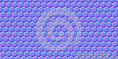 Normal Map Of Honeycomb Or Metal Grid Seamless Pattern With Regular ...