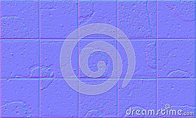 Normal Map Of Pavement With Textured Cracked Old Square Bricks Royalty ...