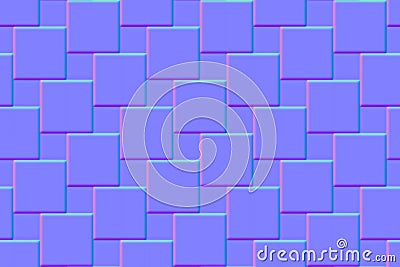 Normal Map Seamless Pattern Of Pavement With Square Blocks Stock Photo ...