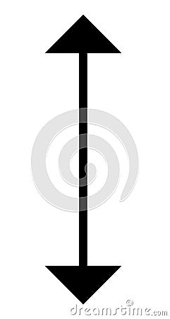 North South Resize Cursor. Vertical Arrow Icon Cartoon Vector ...