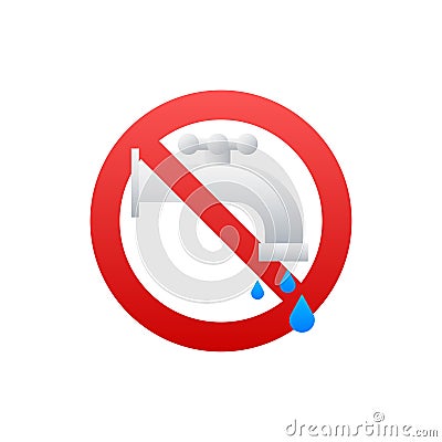 Not Drinkable Water Sign. Prohibition Sign. Vector Stock Illustration ...