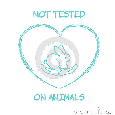 Not Tested On Animals Illustration Logo Stock Vector - Image: 71997345