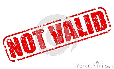 NOT Valid Red Stamp Text Stock Vector - Image: 48506534