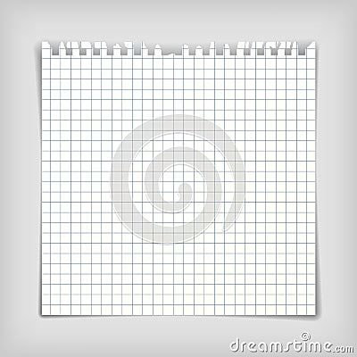 Note Paper Sheet With Squares Stock Vector - Image: 43270305