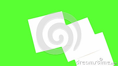 Note Papers Falling on Green Screen Stock Video - Video of presentation ...