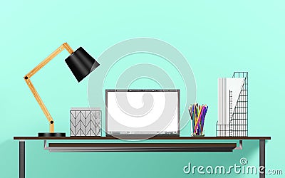 Notebook Computer Display For Mock Up On Working Table Royalty-Free Stock Photography ...