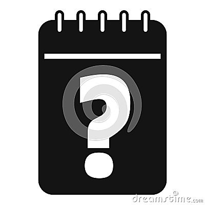 Notepad With Question Mark Showing Faq And Doubts Vector Illustration ...