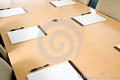 Notepads On Conference Table Stock Photography | CartoonDealer.com ...