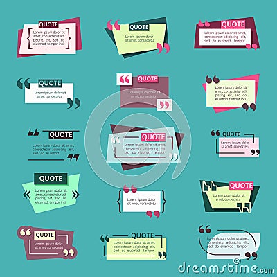Notes Quotes Template Large Set. Wise Comments Poster Framework ...