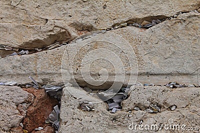 Notes In The Wailing Western Wall. Jerusalem Royalty-Free Stock ...