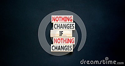 Nothing Change Symbol. Concept Words Nothing Changes If Nothing Changes ...