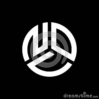 NOU Letter Logo Design On Black Background. NOU Creative Initials ...