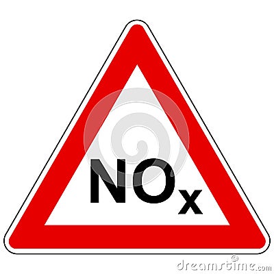 NOx And Attention Sign Vector Illustration | CartoonDealer.com #151492122