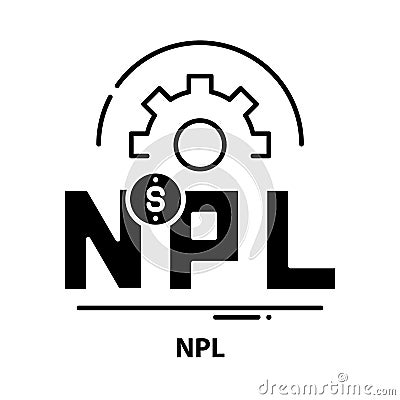 Npl Icon, Black Vector Sign With Editable Strokes, Concept Illustration ...
