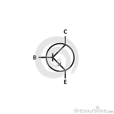 NPN Transistor Type Sign Icon Vector Concept Design | CartoonDealer.com ...