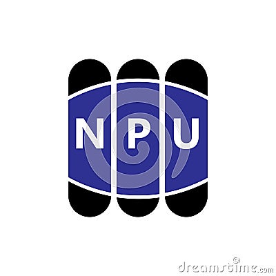 NPU Letter Logo Design On White Background. Creative Modern NPU Letter ...