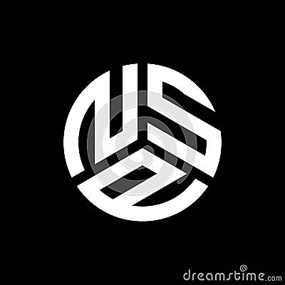 NSP Letter Logo Design On Black Background. NSP Creative Initials ...