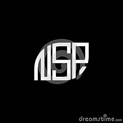 NSP Letter Logo Design On BLACK Background. NSP Creative Initials ...