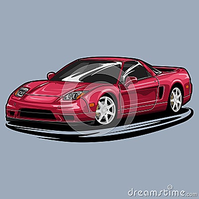 NSX NA2 Car Illustration Cartoon Vector | CartoonDealer.com #259291023