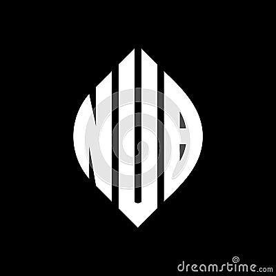 NUB Circle Letter Logo Design With Circle And Ellipse Shape. NUB ...