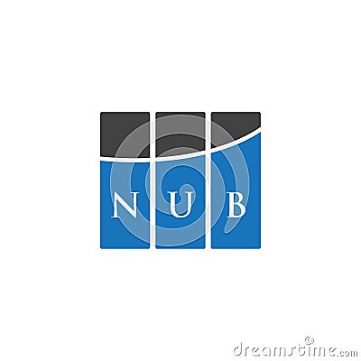 NUB Letter Logo Design On WHITE Background. NUB Creative Initials ...