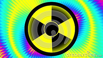 Nuclear Symbol Flashing Icon Loop Stock Video - Video of hazard ...