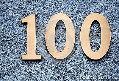 Number 100 Royalty Free Stock Photo - Image: 24980055