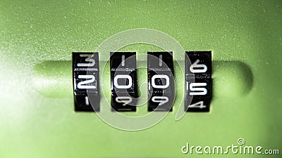 Number on the Combination Lock Changing from 1990 To 2022 Stock Video ...