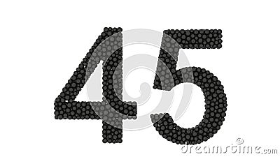 Number 45 in a Decorative Black Font Stock Footage - Video of ...