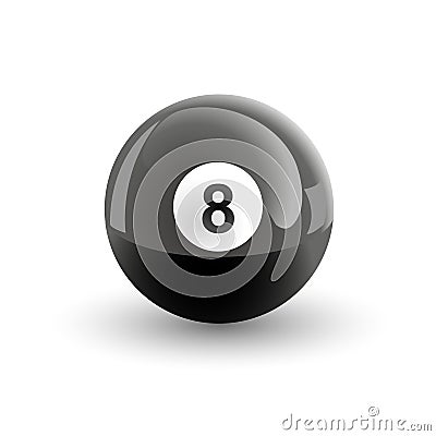 Number Eight Pool Ball Vector Illustration | CartoonDealer.com #84753788